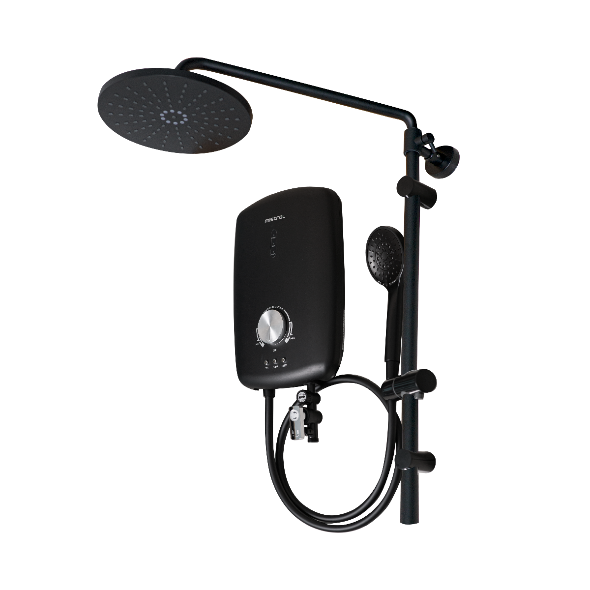 Mistral Instant Shower Heater Water Heater DC (Black) MWH105-DBK ...